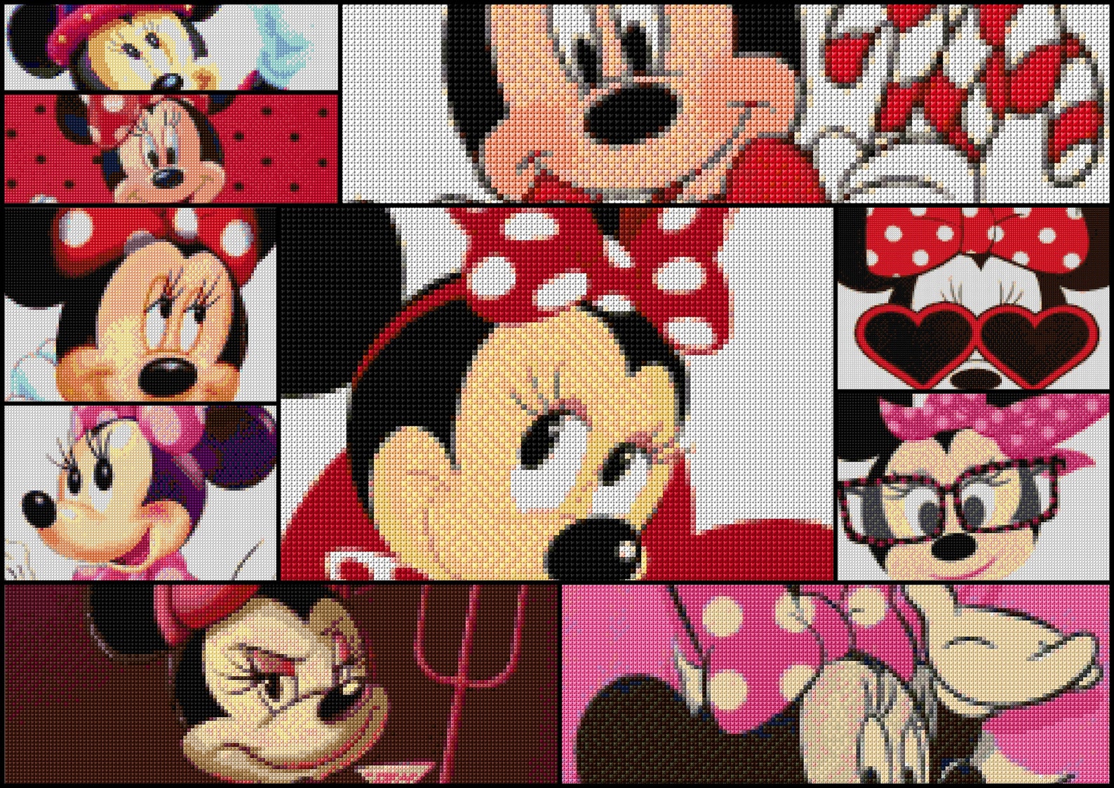 Minnie Mouse Collection Cross Stitch Pattern DIY Minnie Mouse - Etsy