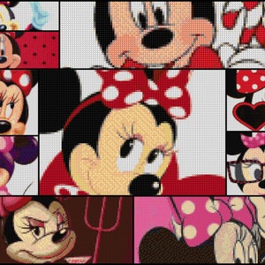 Minnie Mouse Collection Cross Stitch Pattern DIY Minnie Mouse Tale ...