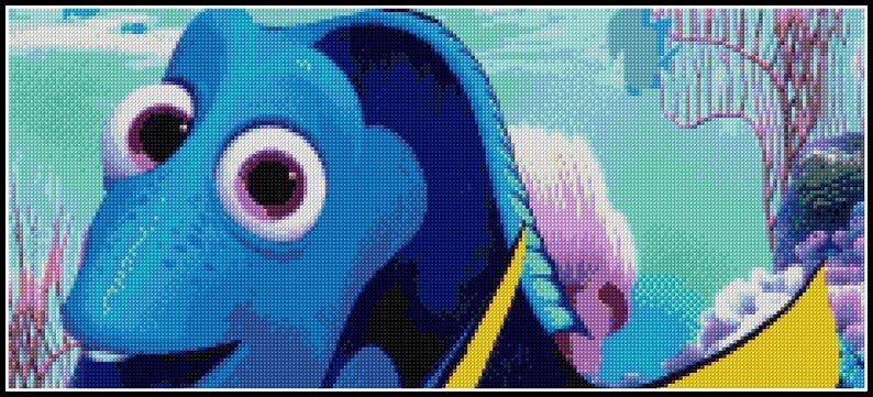 Finding Dory and Nemo Cross Stitch Patern Kids Room Decoration - Etsy