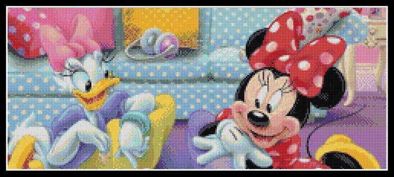 Minnie Mouse and Daisy Duck 3 Cross Stitch Pattern DIY Tale - Etsy