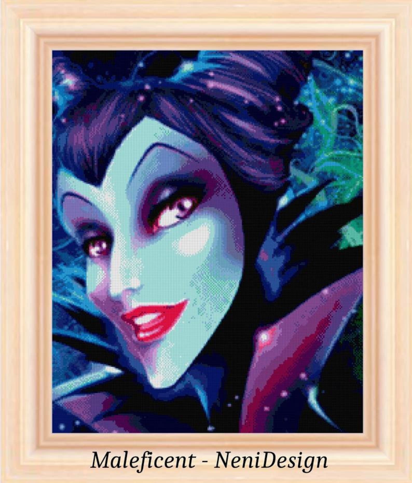 Maleficent Cross Stitch Pattern Evil Cross Stitch Evil Pattern - Etsy