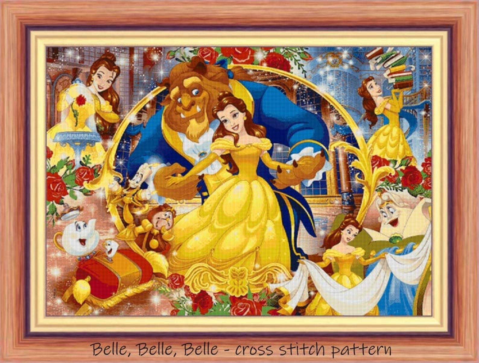 Belle Belle Belle Cross Stitch Pattern DIY Princess Belle Pattern Kids ...