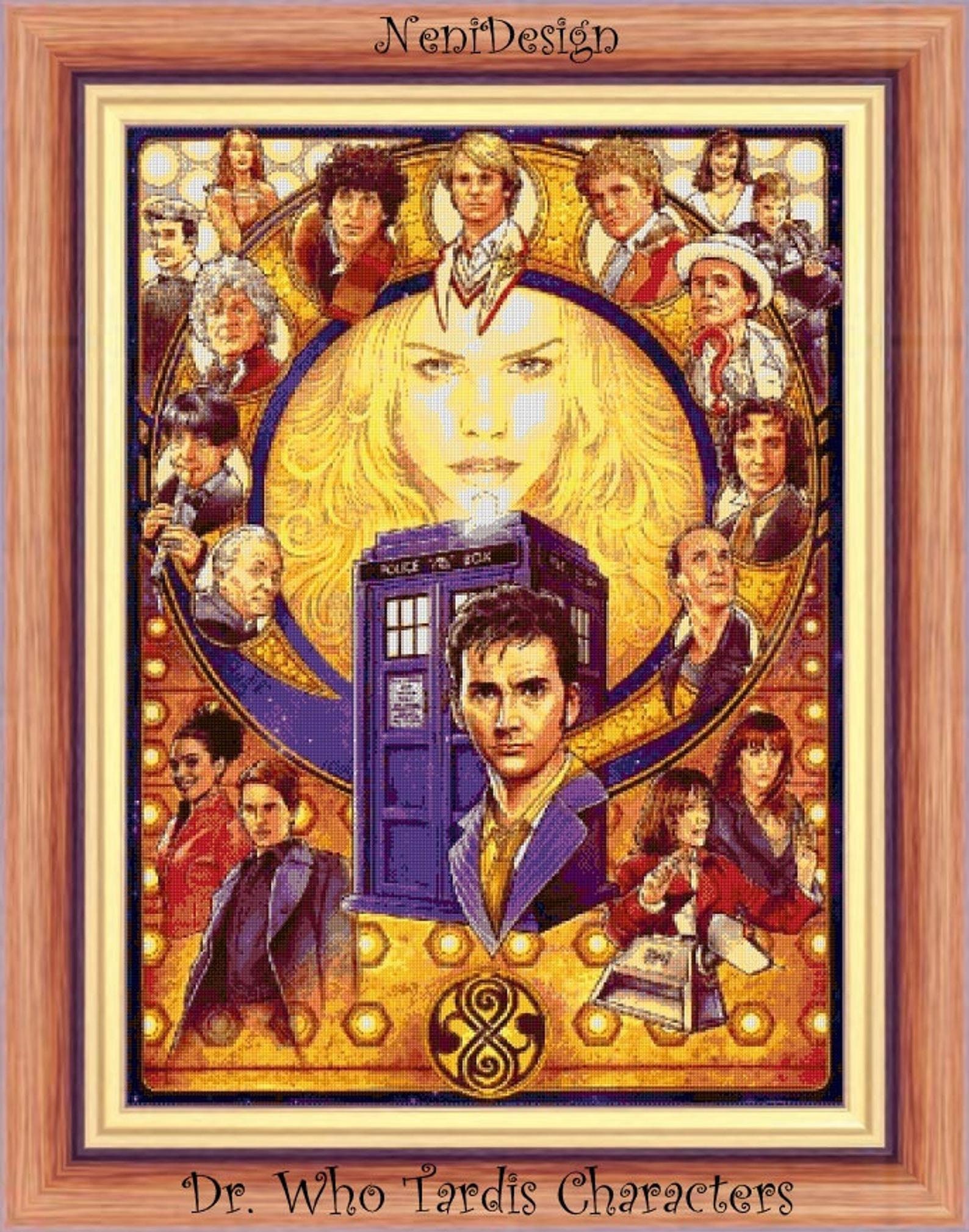 Dr. Who Tardis Characters Cross Stitch Pattern Dr Who Cross Stitch Kids ...
