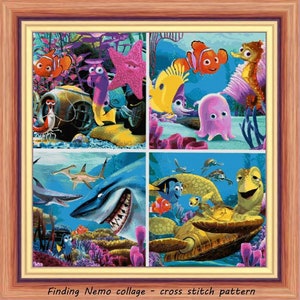 Finding Nemo Collage Cross Stitch Pattern Nemo Pattern Nemo Cross ...