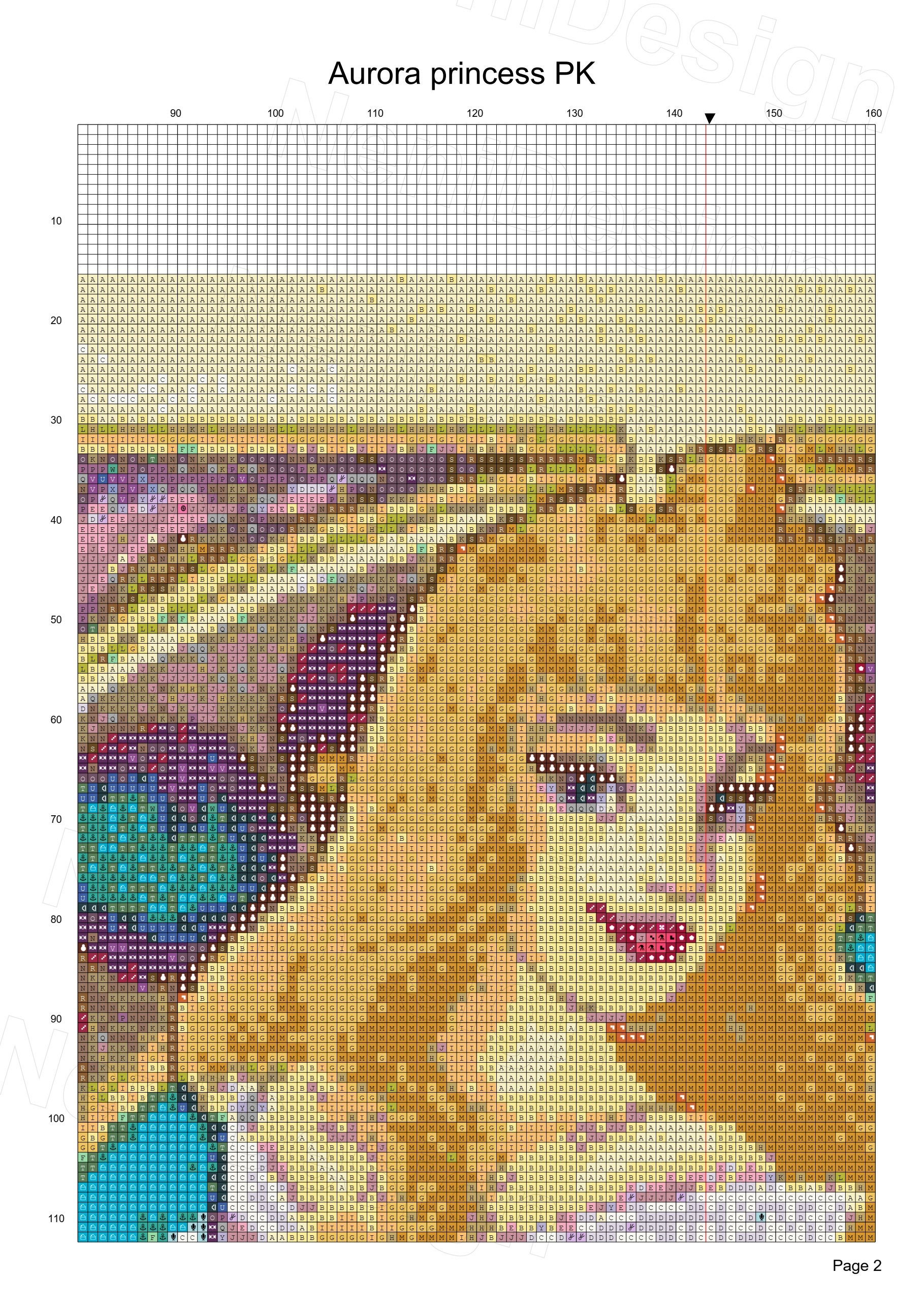 Aurora Princess Cross Stitch Pattern DIY Princess Cross Stitch - Etsy