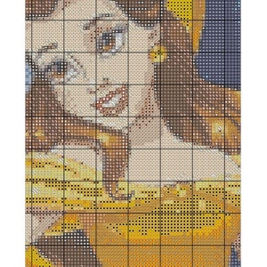 Belle Belle Belle Cross Stitch Pattern DIY Princess Belle Pattern Kids ...