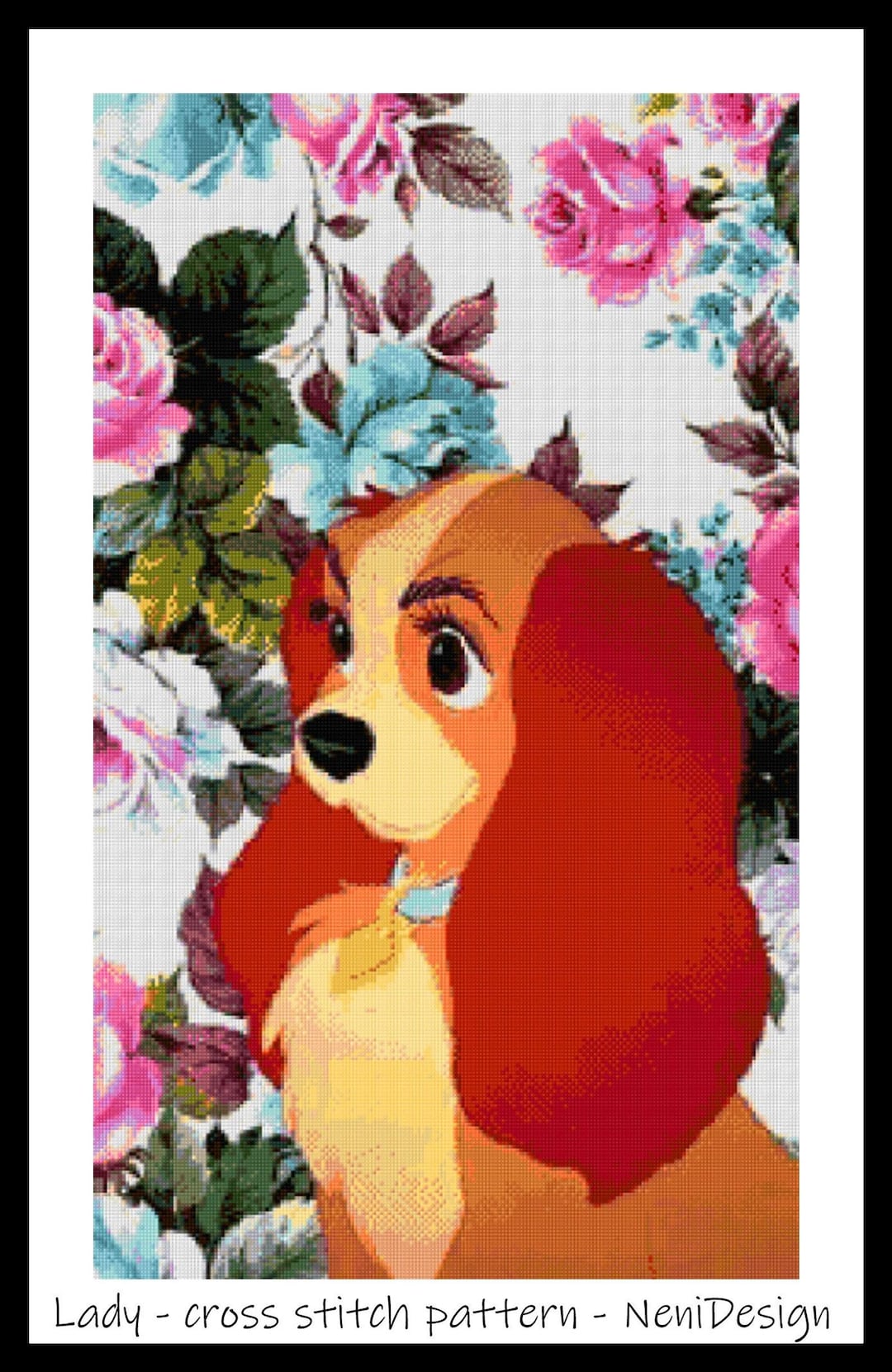 Lady Cross Stitch Pattern Lady Pattern Lady Cross Stitch Kids Room ...