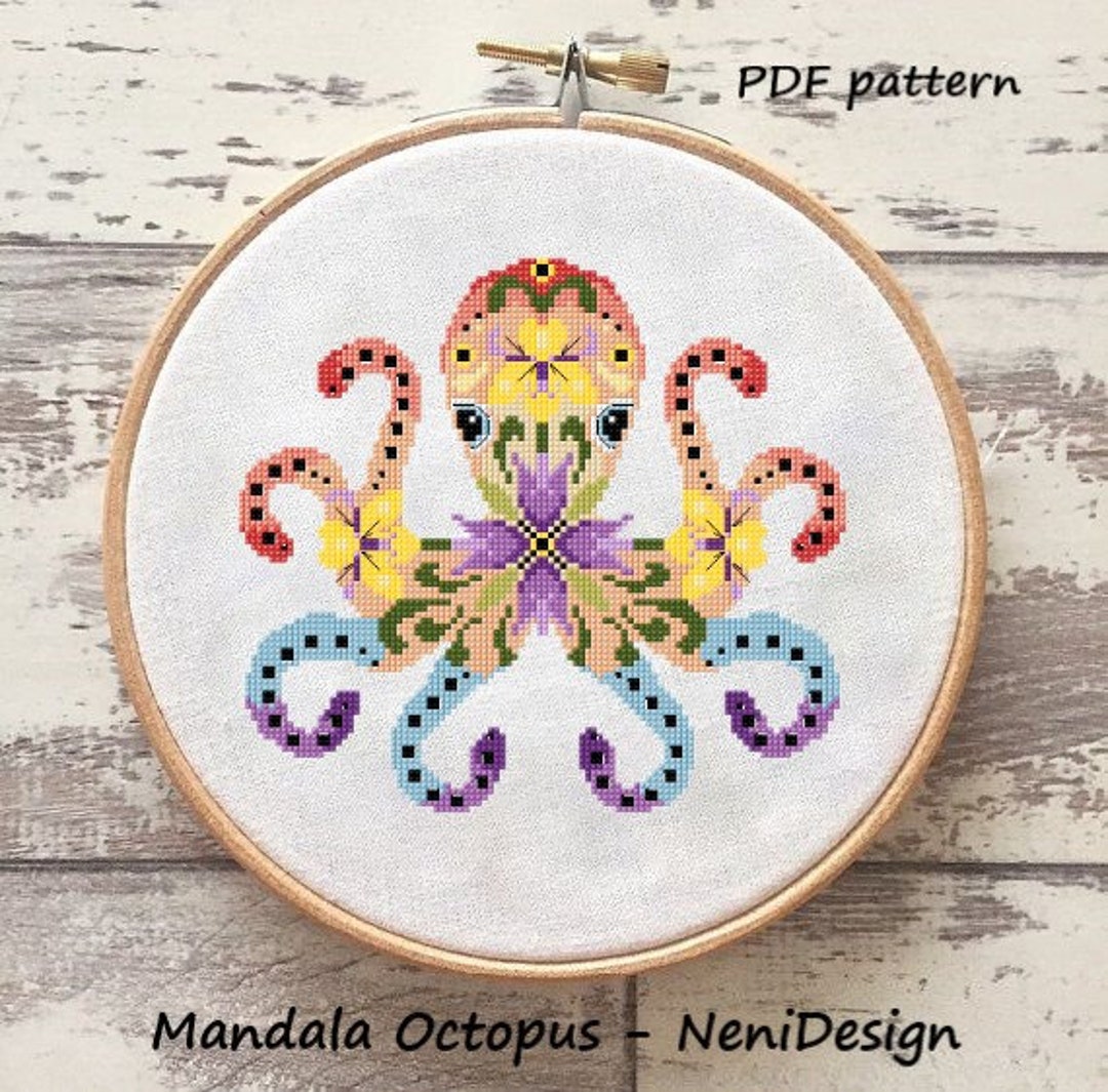 Mandala Octopus Cross Stitch Pattern Mandala Animal Home Decoration ...
