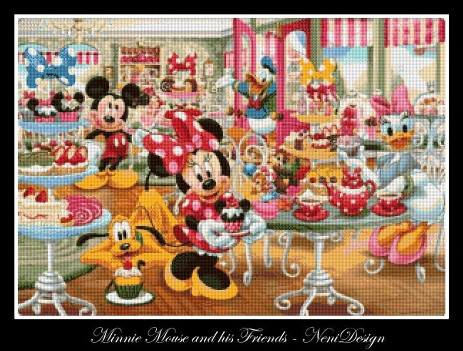 Minnie Mouse and His Friends Cross Stitch Pattern Minnie - Etsy