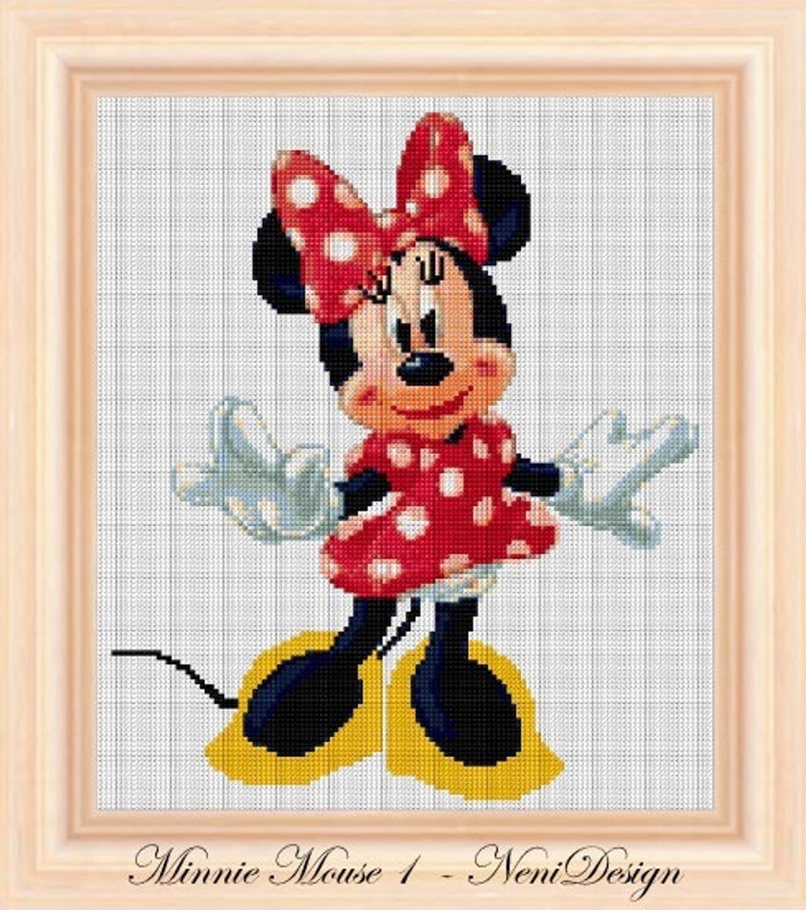 Minnie mouse Cross stitch pattern Tale figure pattern DIY | Etsy