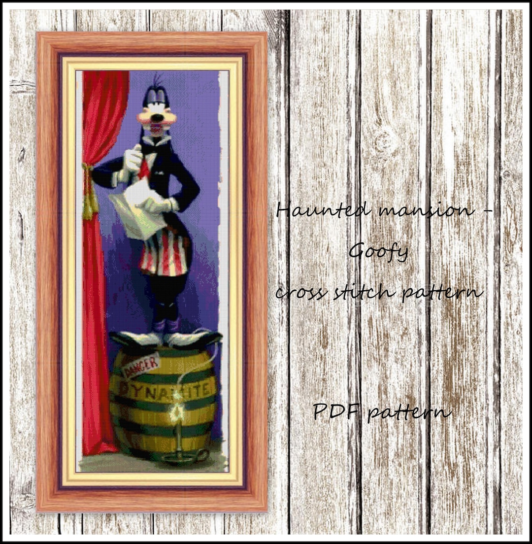 Haunted Mansion Goofy Cross Stitch Goofy Haunted Mansion Cross Stitch ...