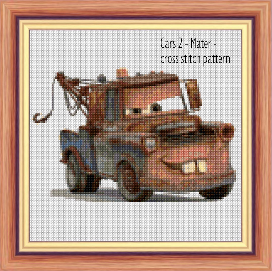 Cars 2 Mater Cross Stitch Pattern Cross Stitch Mater Pattern Mater ...