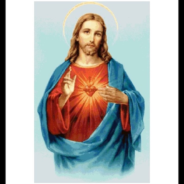 Jesus Cross Stitch Pattern - Etsy