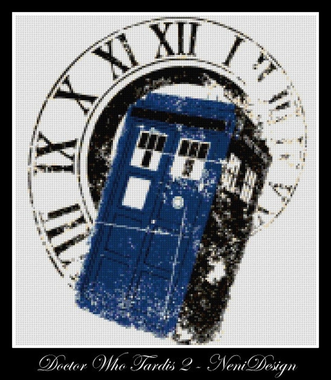 Doctor Who Tardis 2, Cross Stitch Pattern, Cross Stitch Tardis, Cross ...