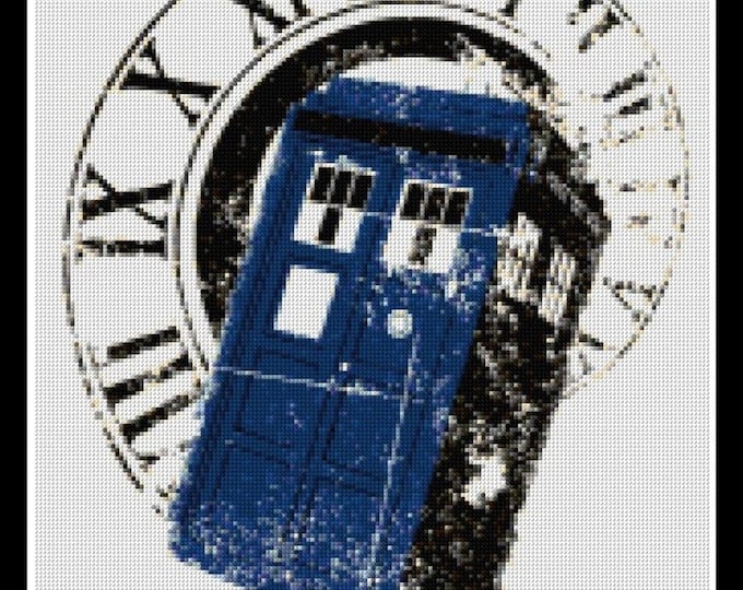 Doctor Who Tardis 2, Cross Stitch Pattern, Cross Stitch Tardis, Cross ...