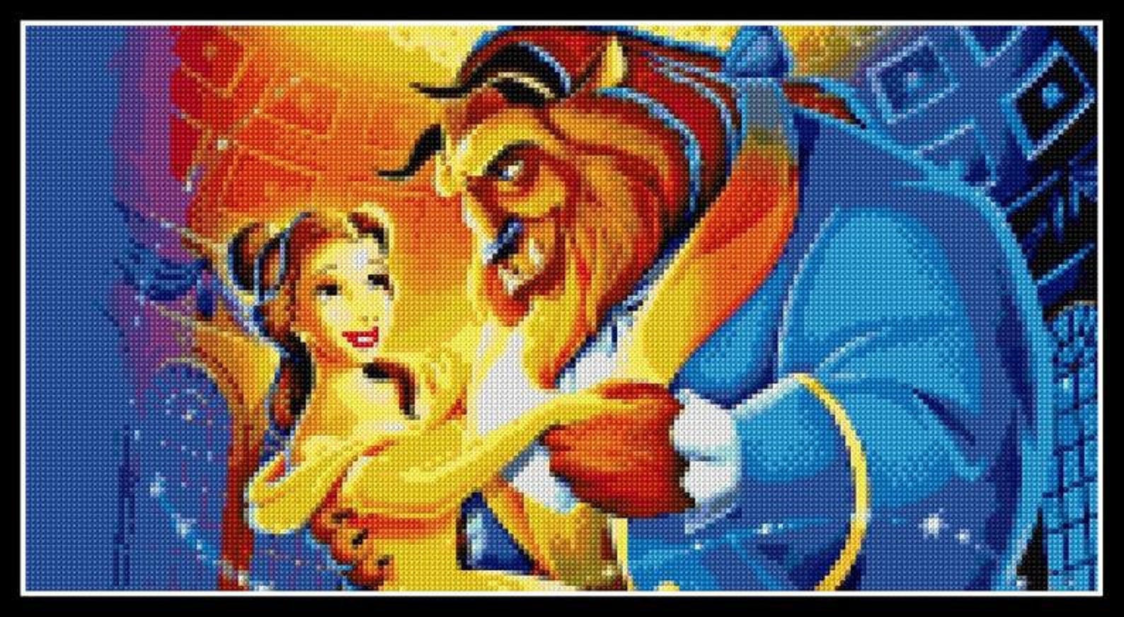 Belle Tale Scene Cross Stitch Pattern Princess Cross Stitch Beauty and ...