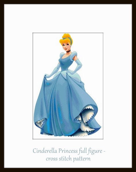 Cinderella Princess Full Figure Cross Stitch Pattern DIY - Etsy
