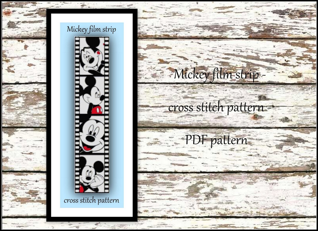 Cross Stitch Pattern Mickey Film Strip Mickey Cross Stitch DIY Cross ...