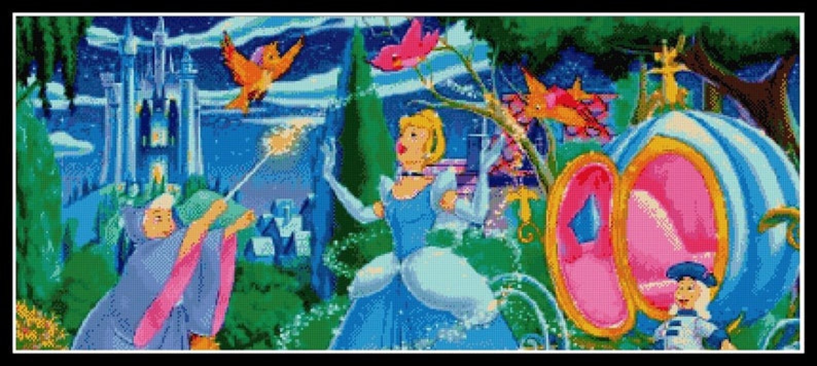 Cinderella Magic Cross Stitch Pattern Cinderella Cross Stitch Tale ...