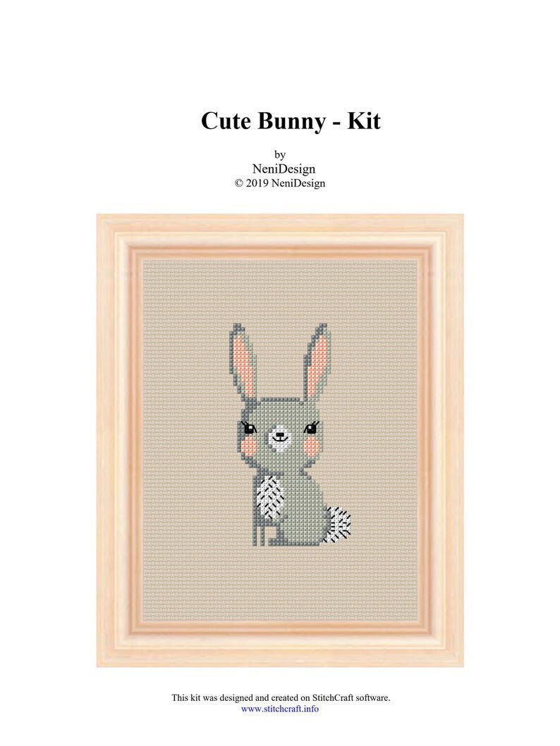 Cute Bunny Cross Stitch Pattern Cross Stitch Bunny Bunny - Etsy