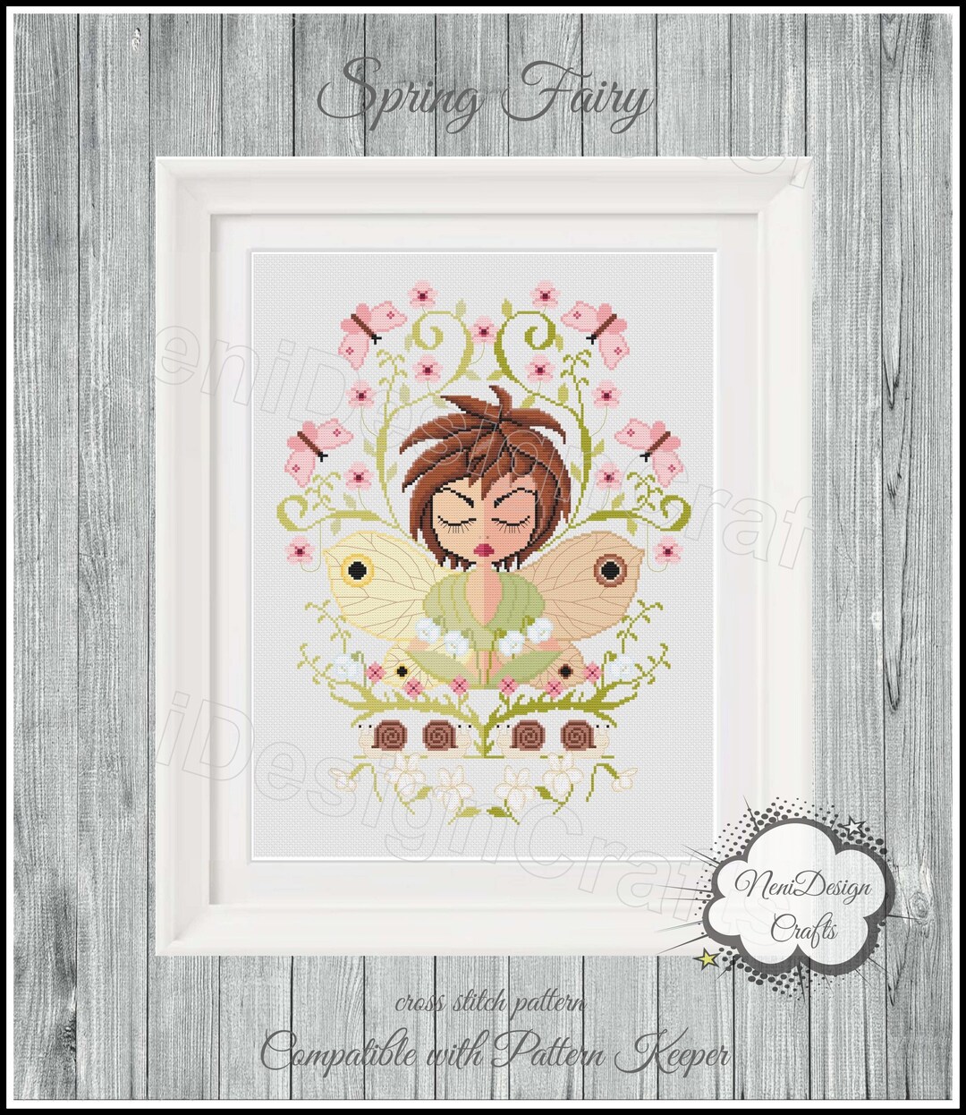Spring Fairy Cross Stitch Pattern Season Cross Stitch Fairy Pattern DIY ...