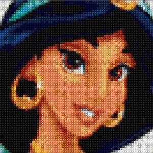Jasmine Princess Cross Stitch Pattern, Kids Room Decor (digital ...