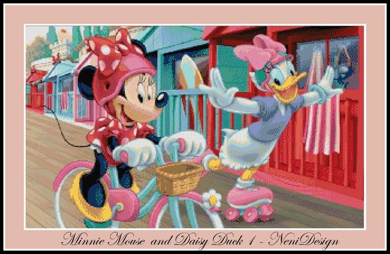 Minnie Mouse and Daisy Duck 1 Cross Stitch Pattern DIY Minnie - Etsy