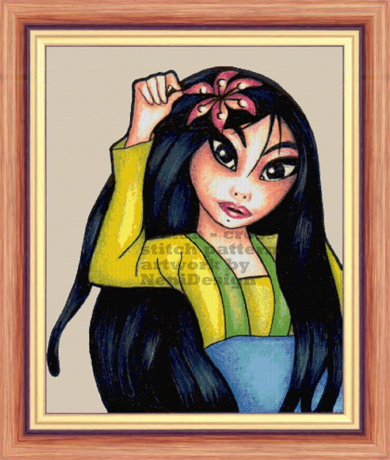 Mulan Cross Stitch Pattern Mulan Pattern Princess Cross Stitch - Etsy