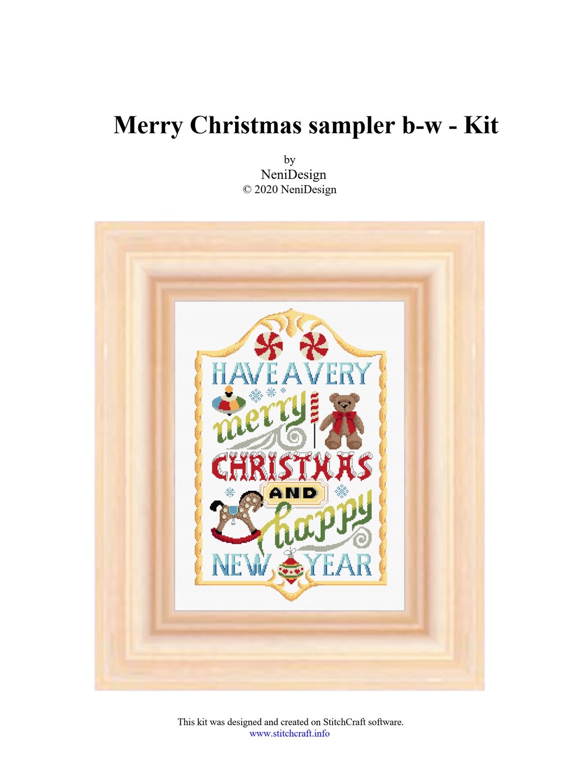 Merry Christmas Sampler Christmas Typography Christmas Cross Stitch ...