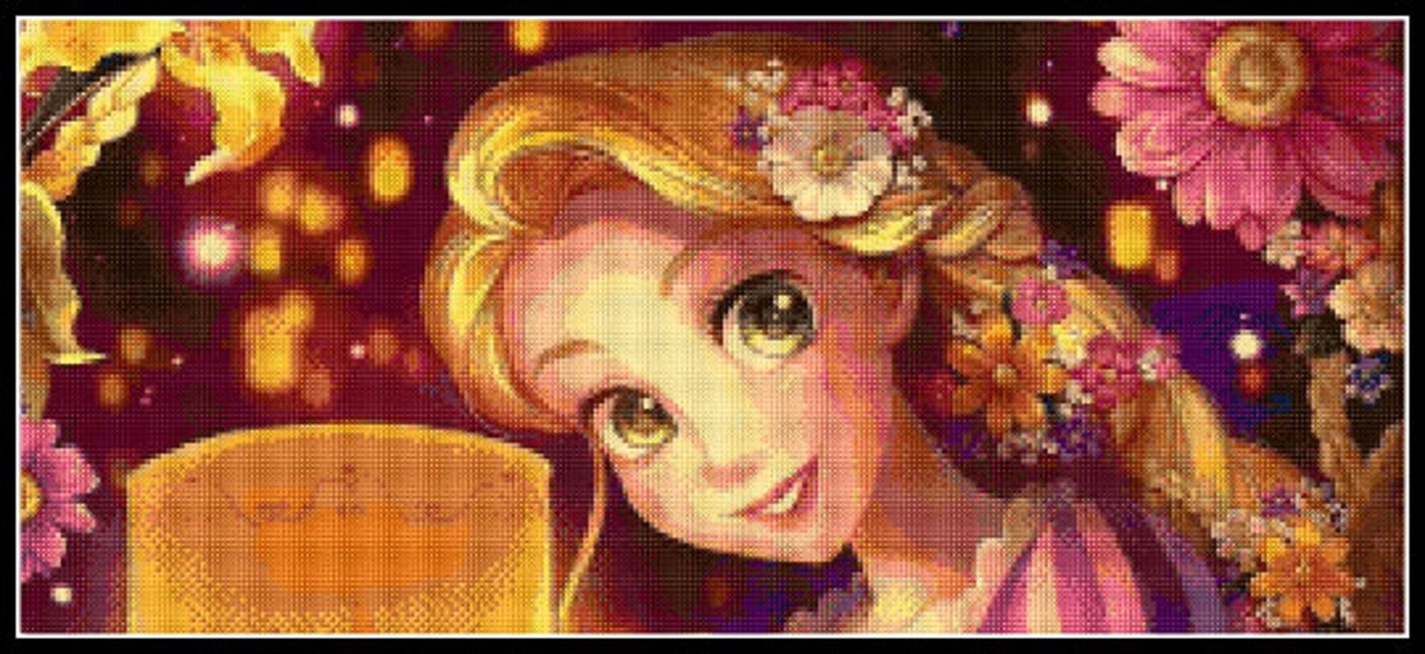 Beautiful Tangled Cross Stitch Pattern Tangled Cross Stitch | Etsy