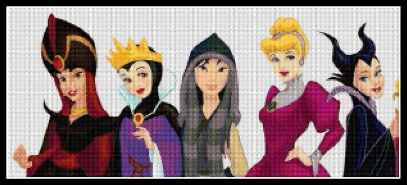 Princesses in Evil Clothes Cross Stitch Pattern DIY Princes - Etsy