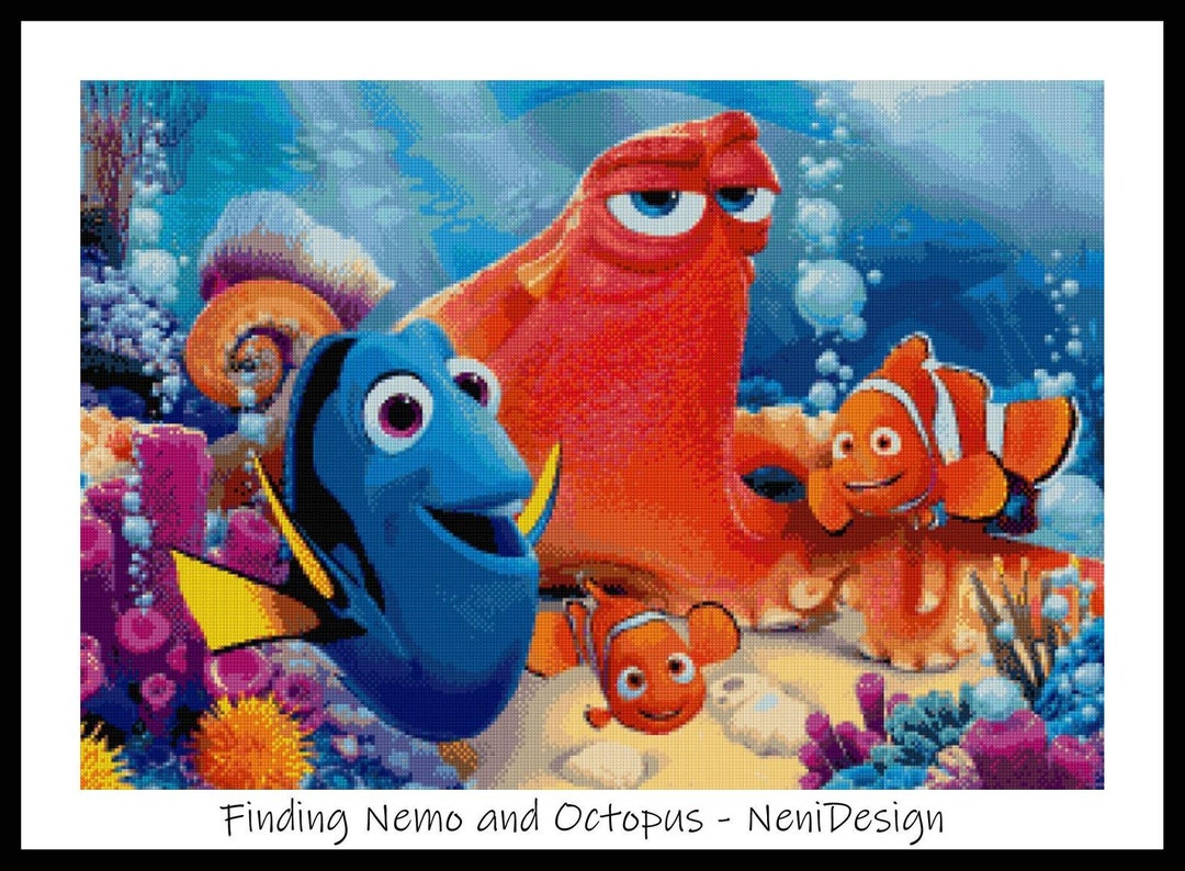 Finding Nemo and Octopus Cross Stitch Pattern Nemo Pattern Nemo Cross ...