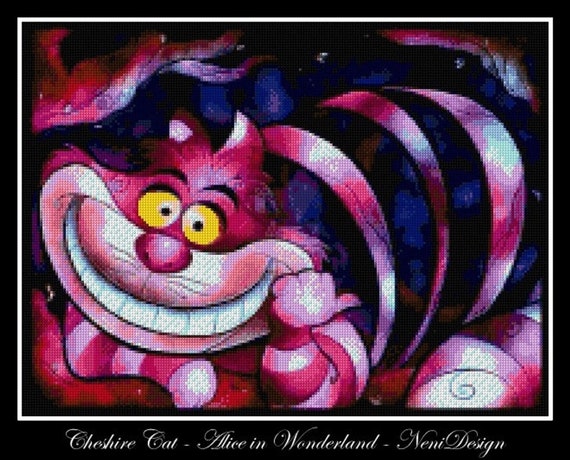 Cheshire Cat 1 Alice in Wonderland Cross Stitch Pattern Cross - Etsy