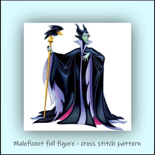 Maleficent Full Figure Cross Stitch Pattern DIY Maleficent | Etsy
