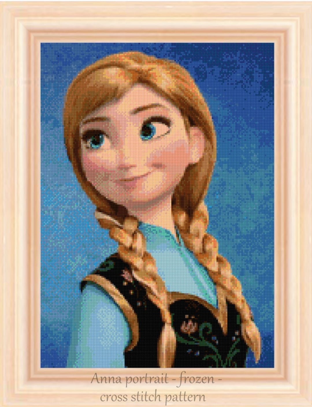 Anna Portrait Cross Stitch Pattern Anna Cross Stitch Frozen Cross ...