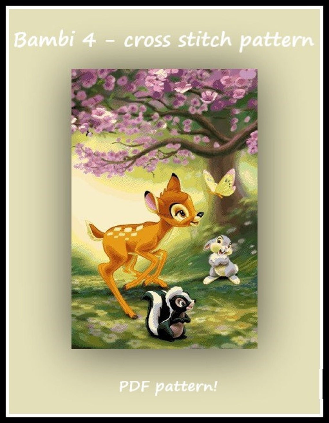 Bambi 4 Cross Stitch Pattern Bambi Cross Stitch Pattern Tale - Etsy