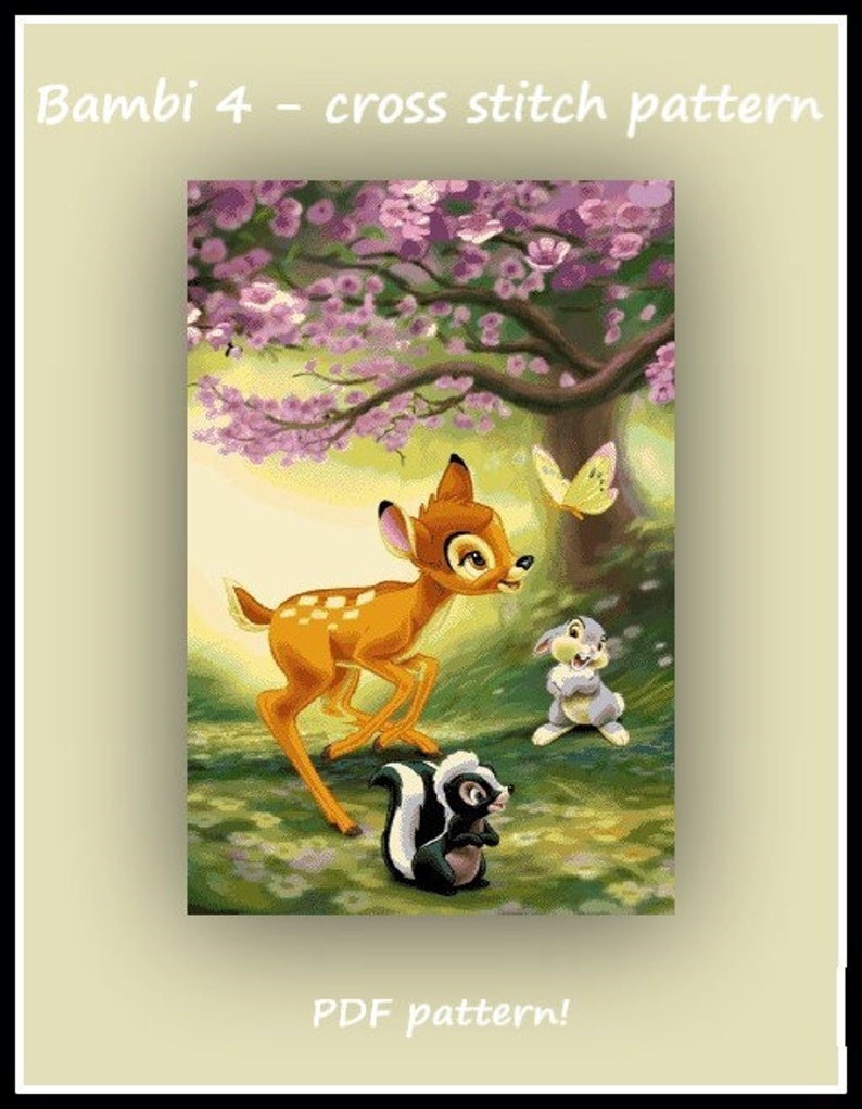 Bambi 4 Cross Stitch Pattern Bambi Cross Stitch Pattern Tale - Etsy