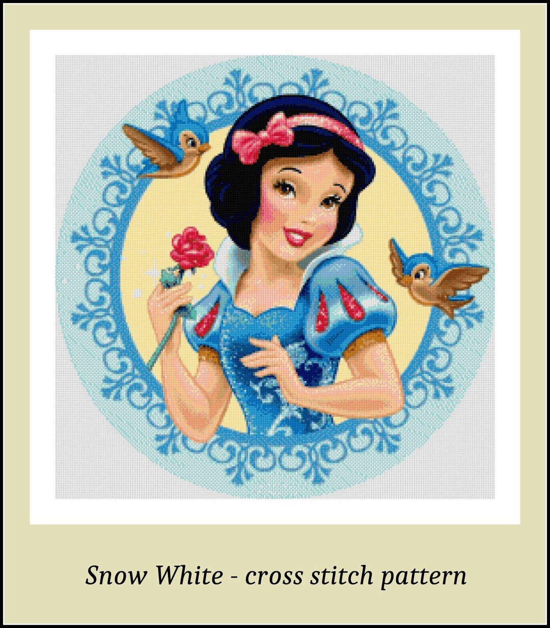 Snow White Cross Stitch Pattern Princess Cross Stitch Tale Heroes Cross ...