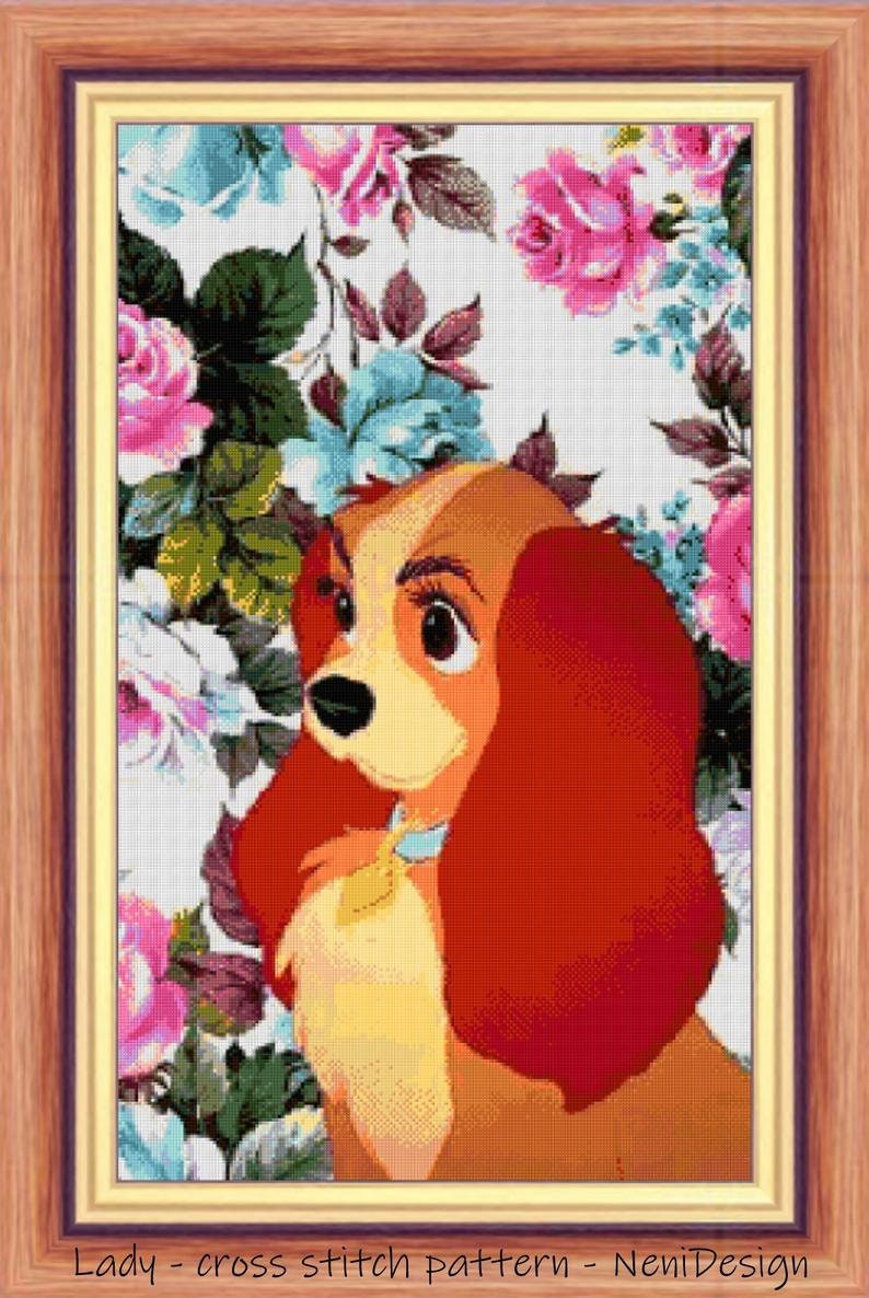 Lady Cross Stitch Pattern Lady Pattern Lady Cross Stitch Kids Room ...