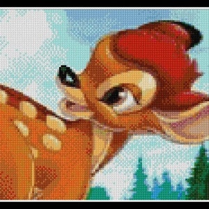 Bambi 1 Cross Stitch Pattern Bambi Pattern Bambi Decoration Kids Room ...