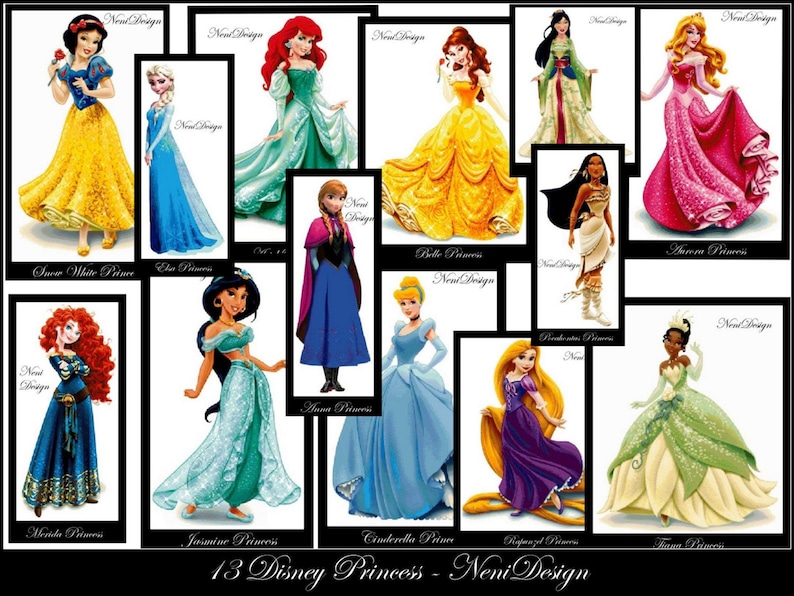 13 Princess Full Figure Large Package Cross Stitch Pattern - Etsy