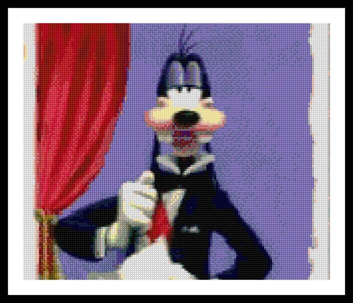 Haunted Mansion Goofy Cross Stitch Goofy Haunted Mansion Cross - Etsy