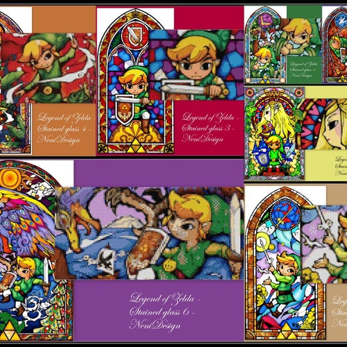 Zelda Stained Glass Cross Stitch Pattern DIY Zelda Princess - Etsy
