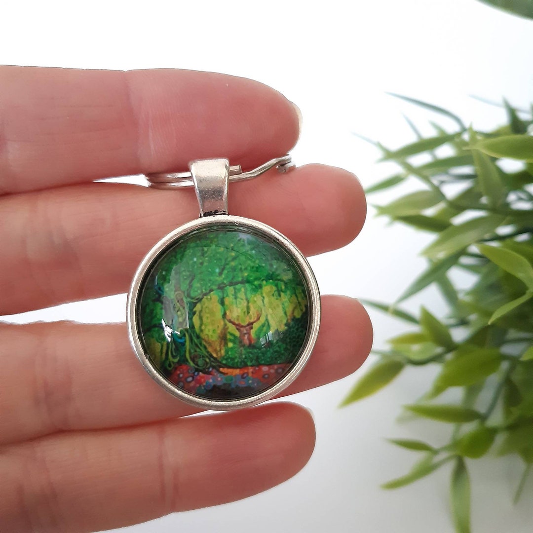 Stag Charm Pendant, Unique Deer Charm, Original Art Pendant, Animal ...