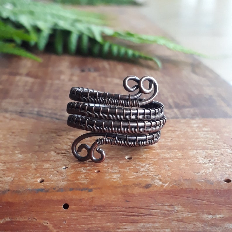 Copper Wire Wrapped Snake Ring, Perfect Boho Festival Jewellery, Rings ...