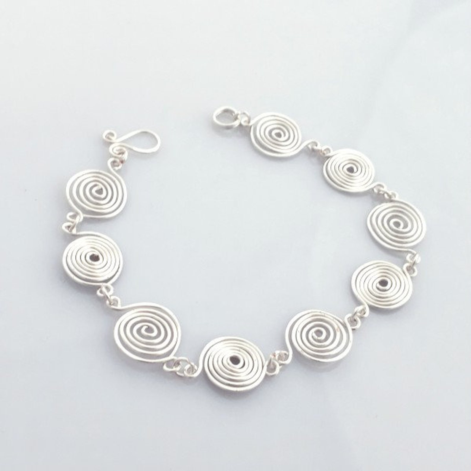 Silver Spiral Bracelet Handmade Silver Jewellery a Lovely - Etsy UK