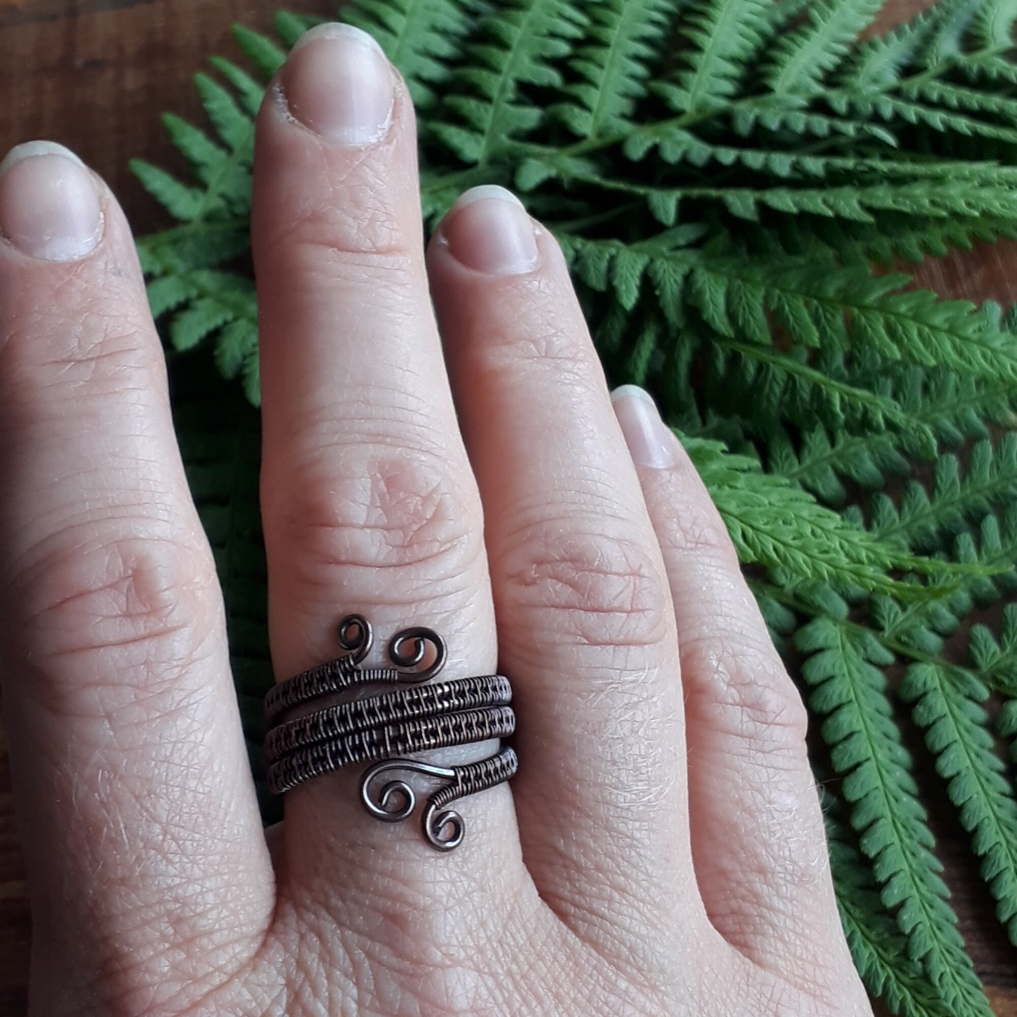 Adjustable Copper Wire Wrapped Ring a Bohemian Piece of - Etsy UK