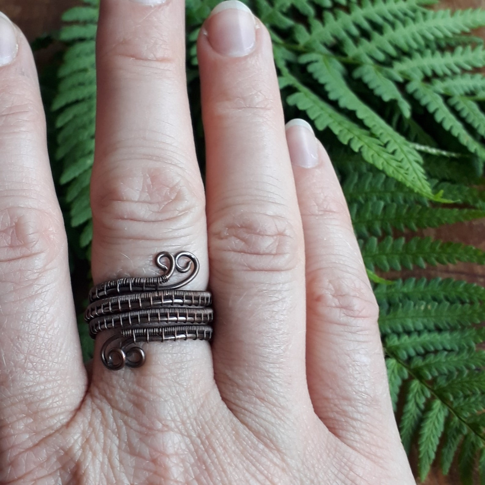 Copper Wire Wrapped Snake Ring, Perfect Boho Festival Jewellery, Rings ...
