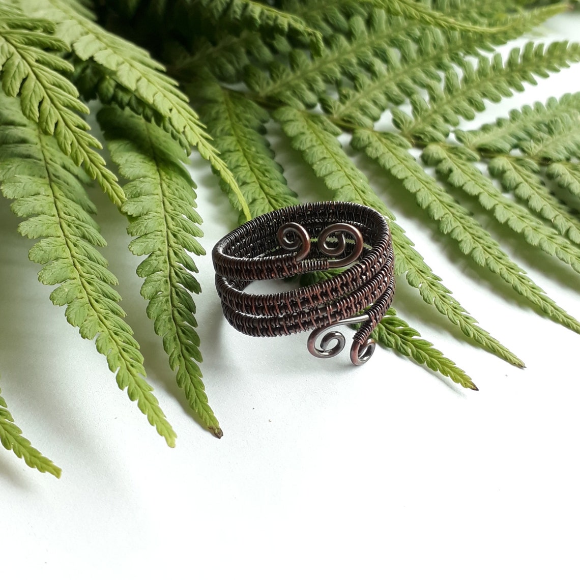 Adjustable Copper Wire Wrapped Ring a Bohemian Piece of - Etsy UK