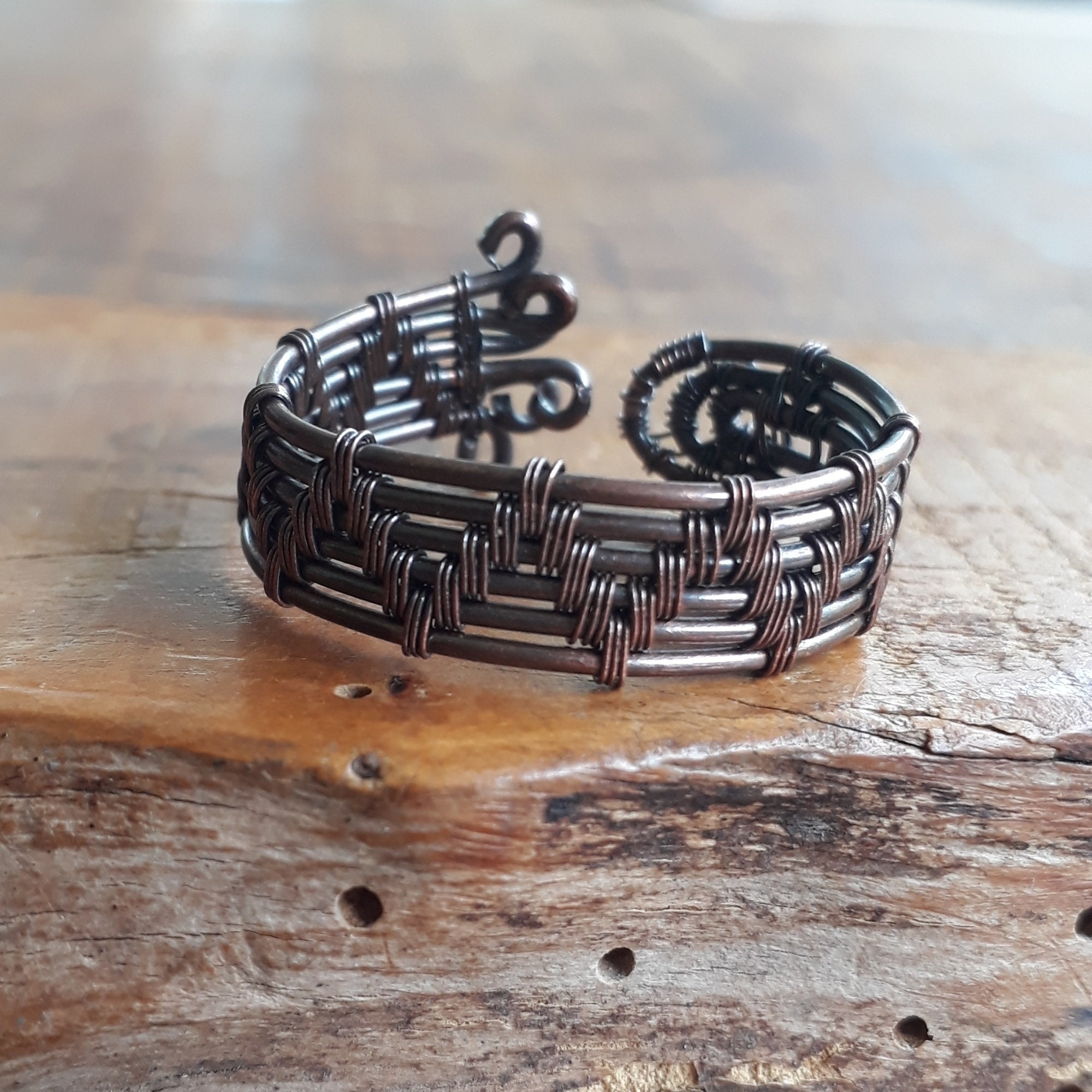Adjustable Pinch Copper Wire Wrapped Ring, Rings for Men or Women - Etsy